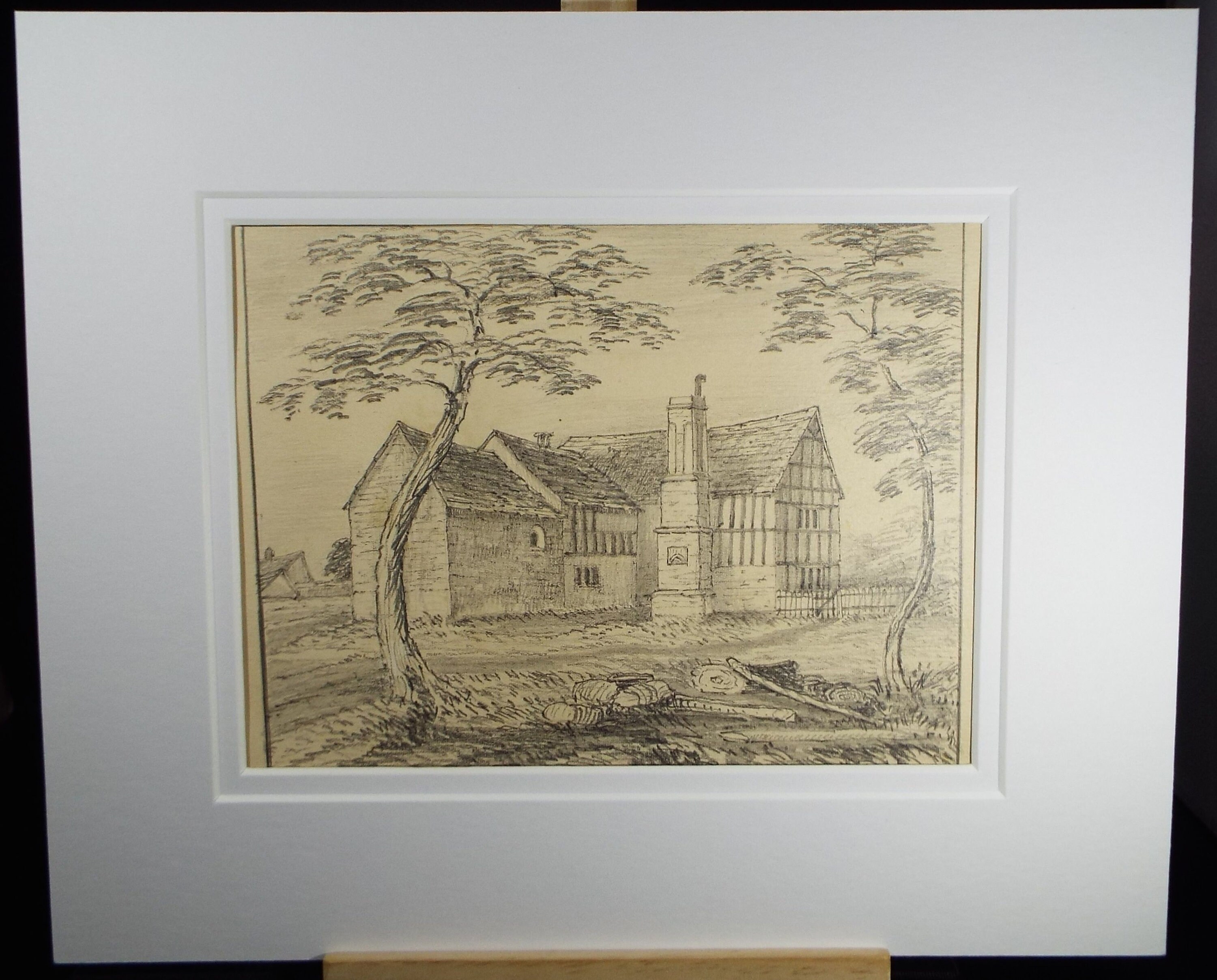 Original Pencil Drawing, 'old House at Deerhurst', Dated 1886, Artist ...