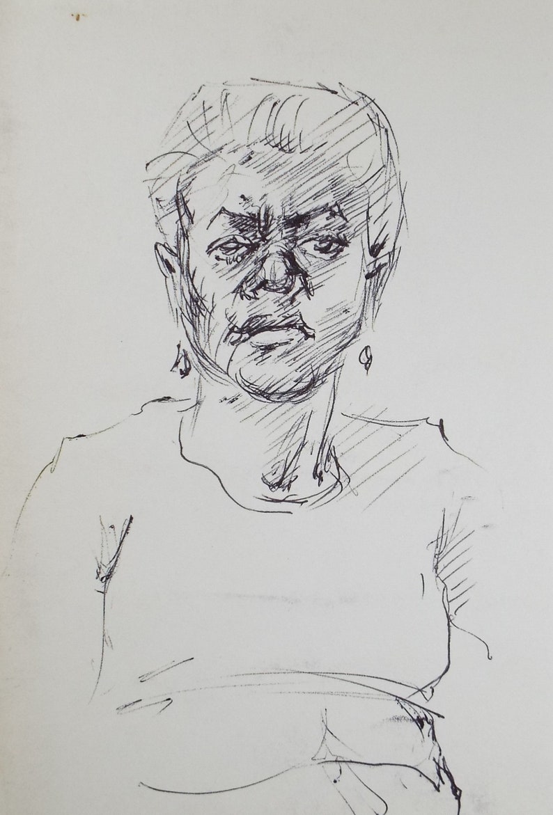 Original Pen & Ink Drawing, 'figure Study', Hugh Mckenzie (1909-2005 ...