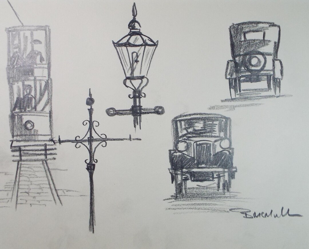 Original Pencil Drawing, 'aspects of Manchester', Bernard Mcmullen ...