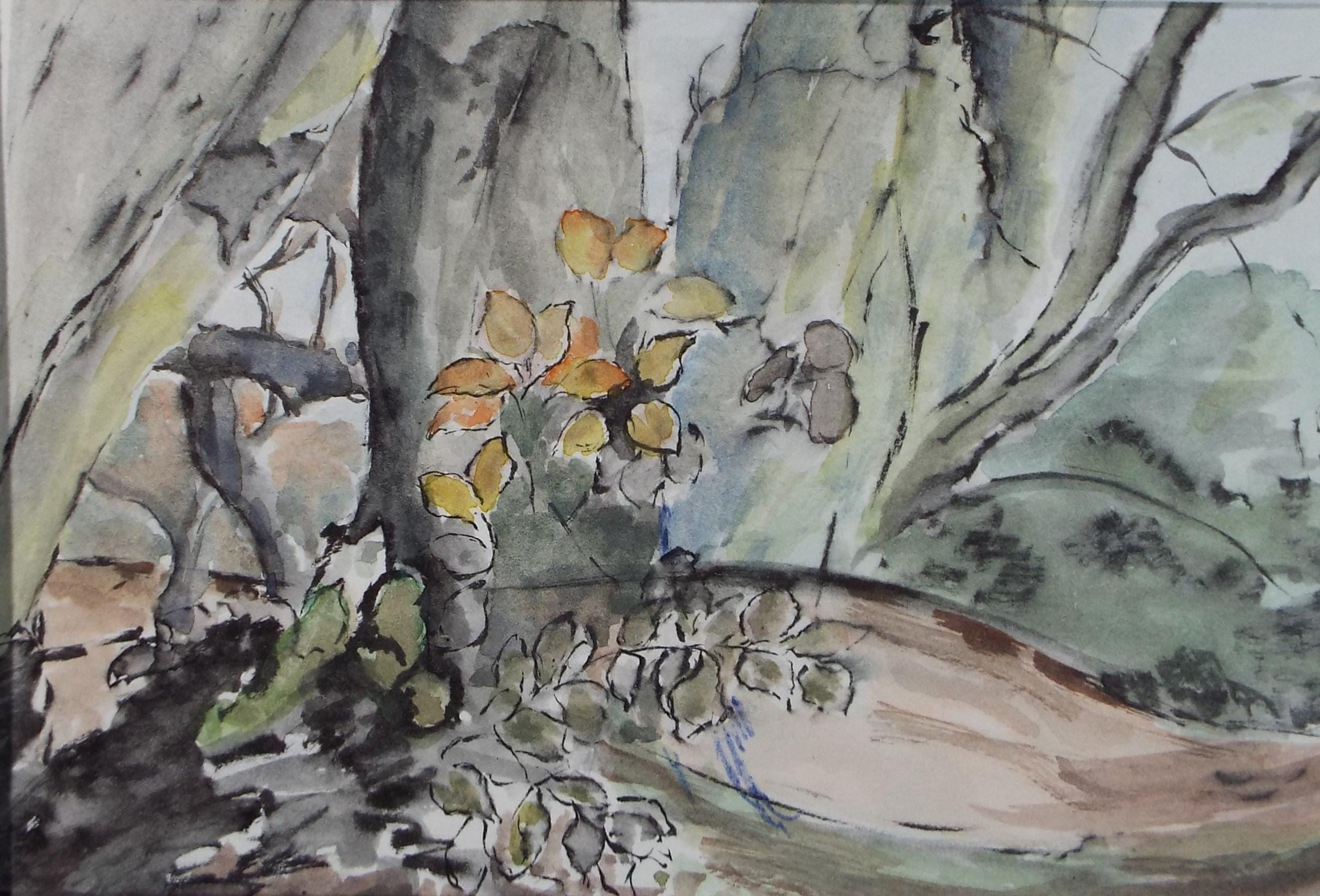 Original Watercolour, 'woodland Study', Artist Unknown, Circa 1960's - Etsy