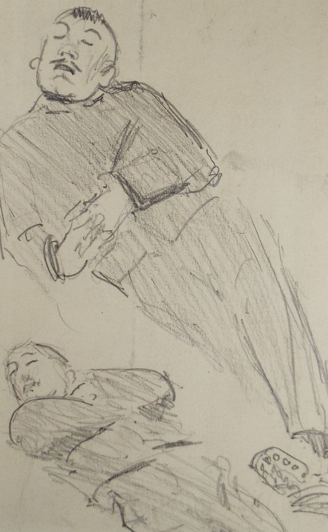 Original Pencil Sketch, 'sleeping Man' ', Susan Beatrice Pearce (1878 ...