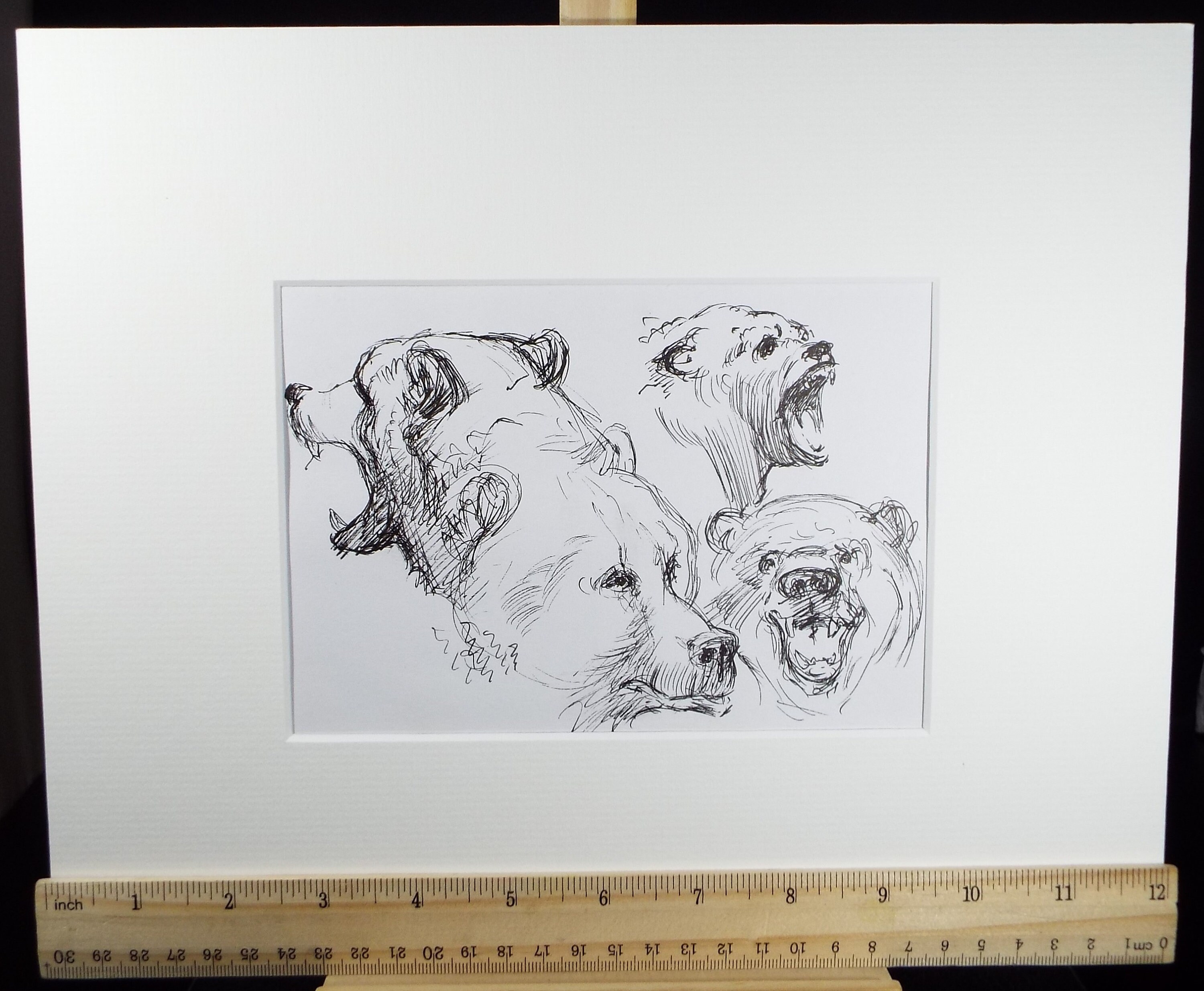 Original Pen & Ink 'bear Study' Circa 1990's - Etsy