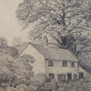 Original Pencil Drawing, 'country Cottage, Eaton Fields' , Dated 1876 ...