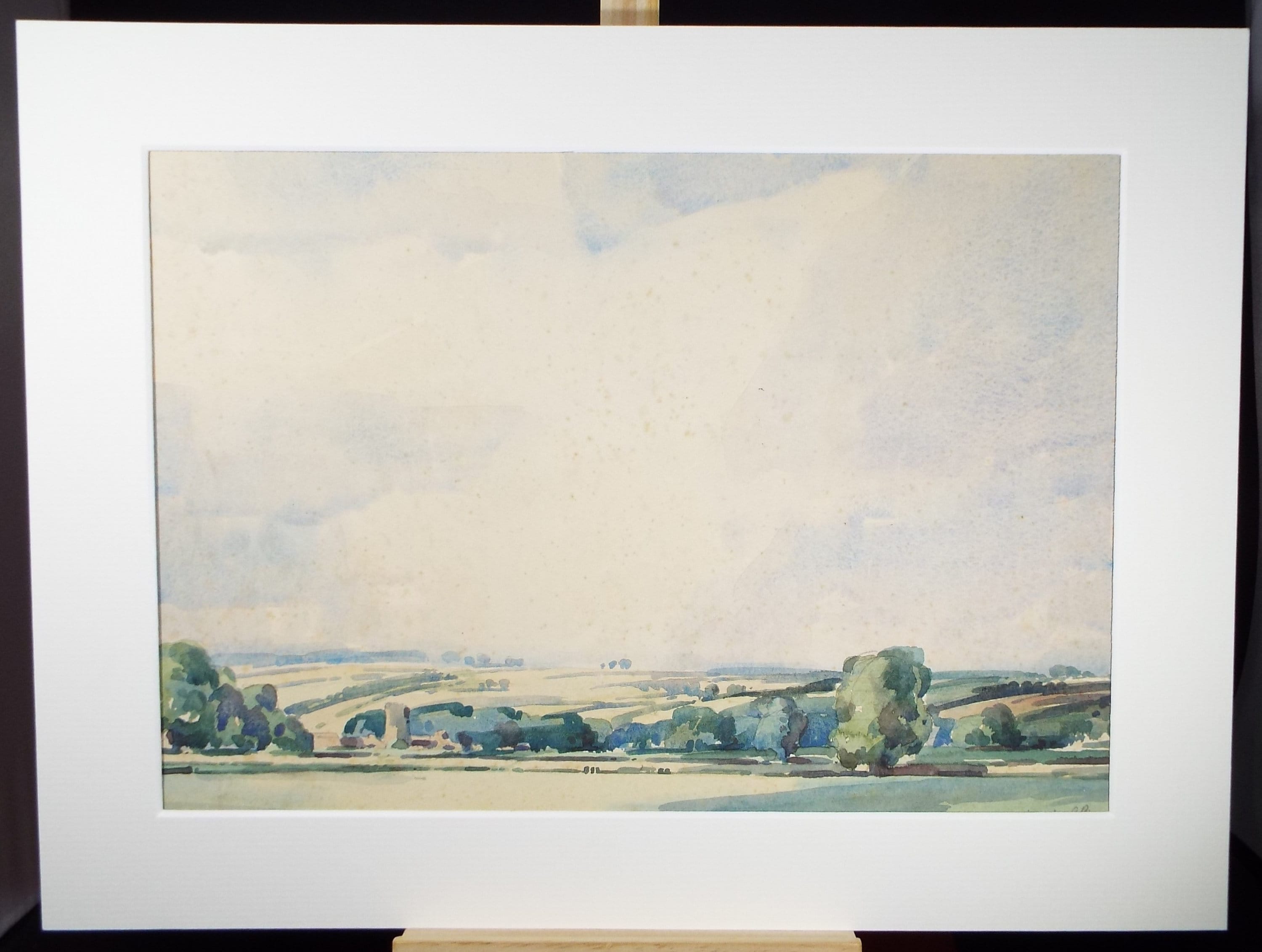 Original Watercolour 'village Landscape With Broad - Etsy