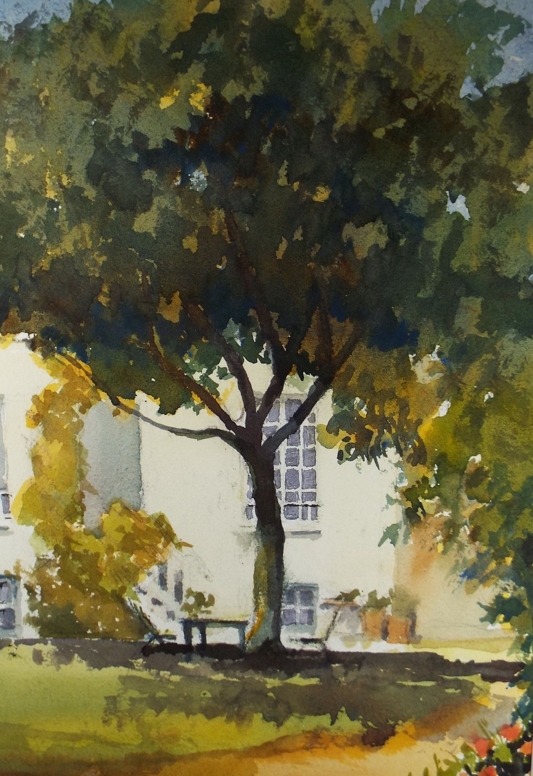 Original Watercolour on Paper, 'summer Garden', Paul Winby, Circa 1990 ...