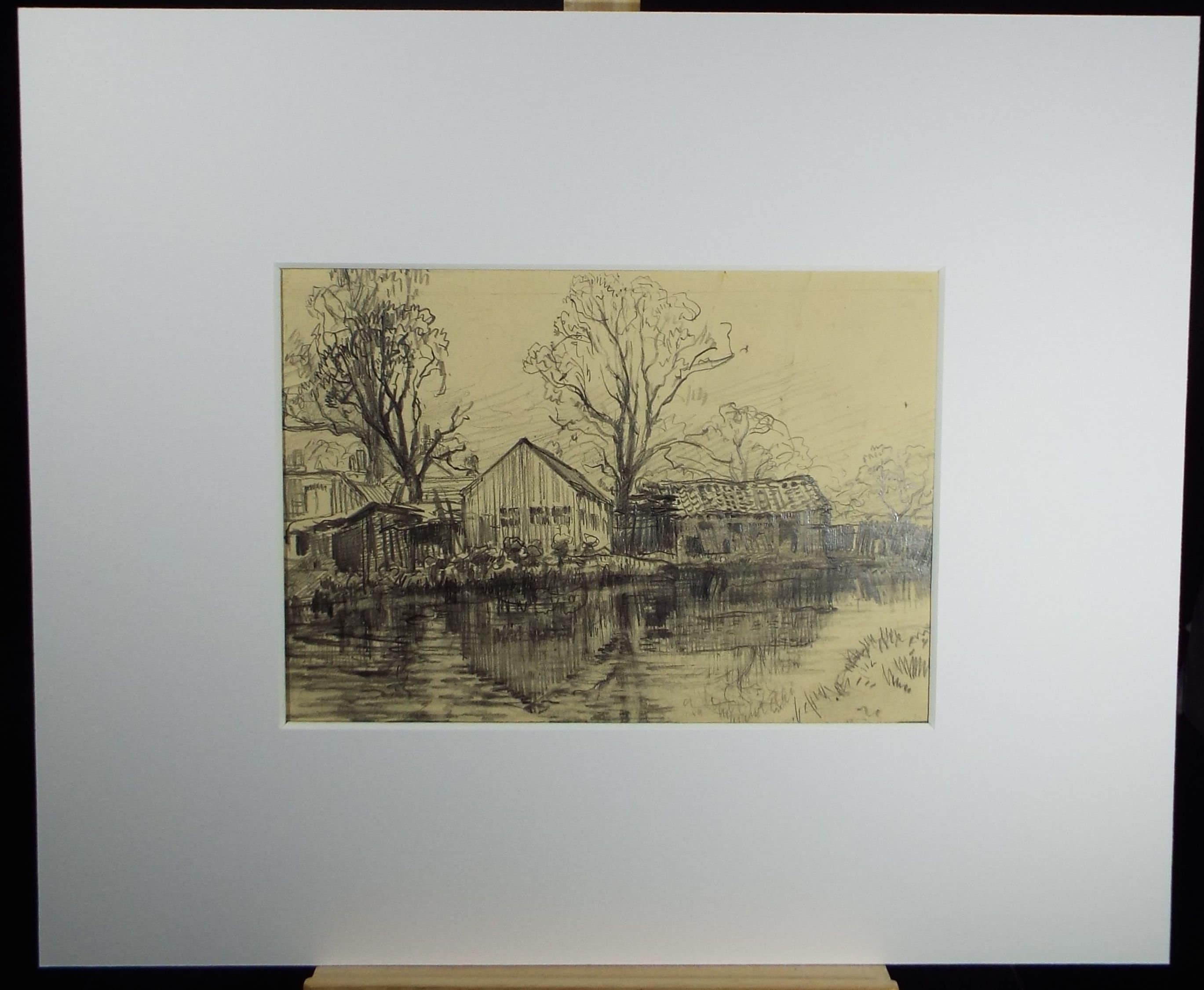 Original Pencil Drawing, 'slateford', Circa 1920's, Nan C. Livingstone ...