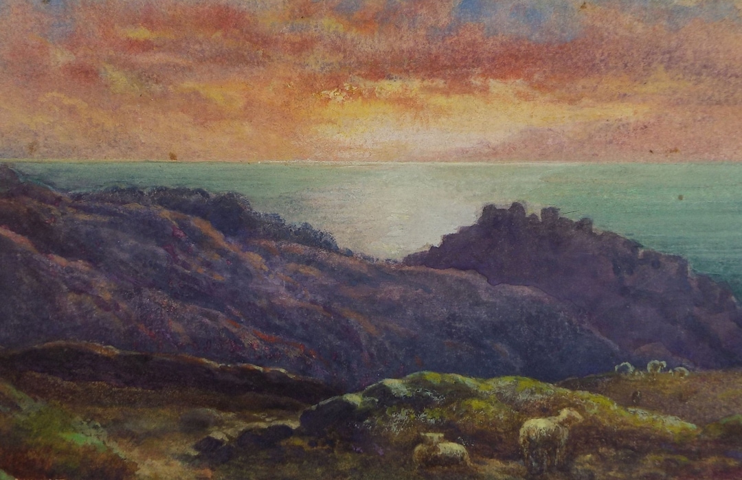 Original Watercolour, ' King Arthur's Castle', Henry R Babb, Early 20th ...