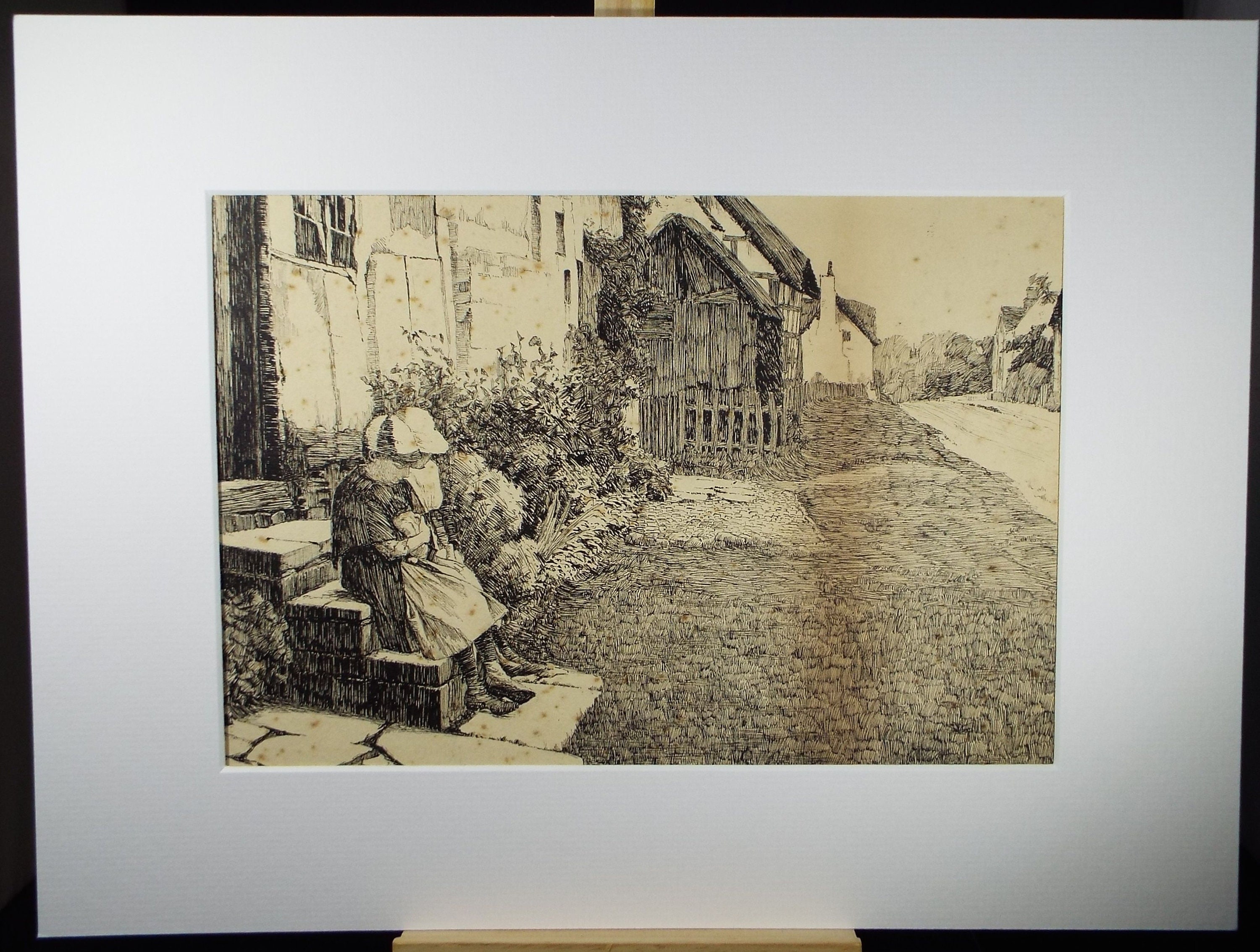 Original Pen & Ink 'rous Bench' Percy Brown Dated - Etsy