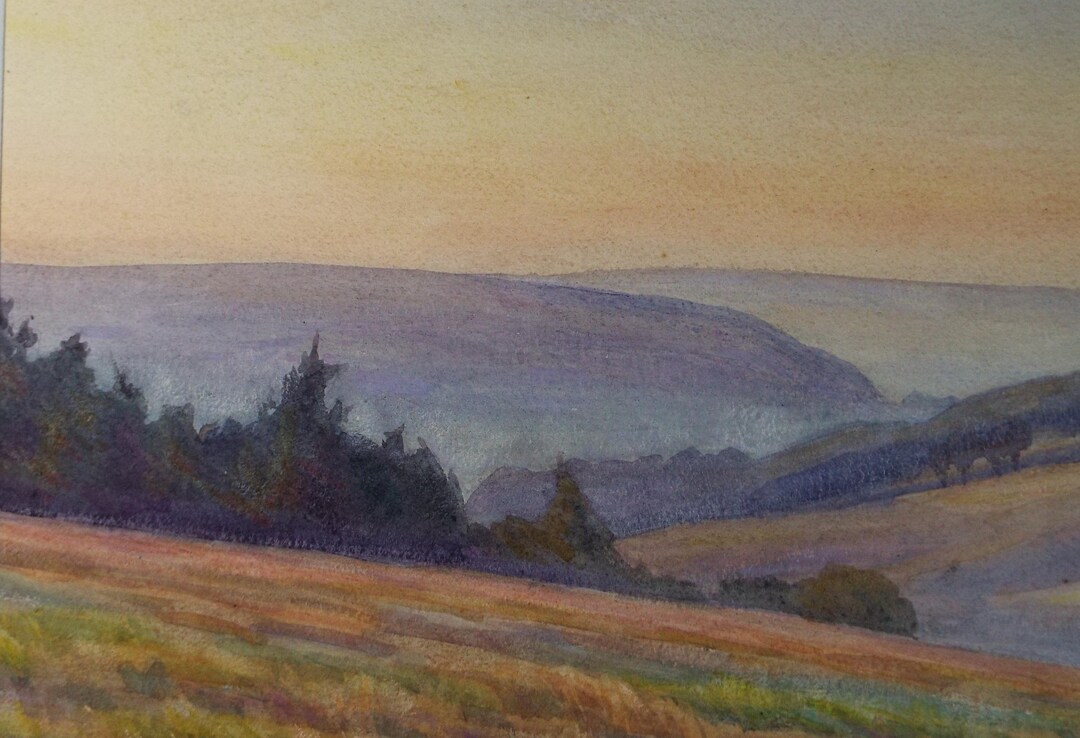 Original Watercolour, 'stroud Valley', Artist Unknown, Circa 1920's - Etsy