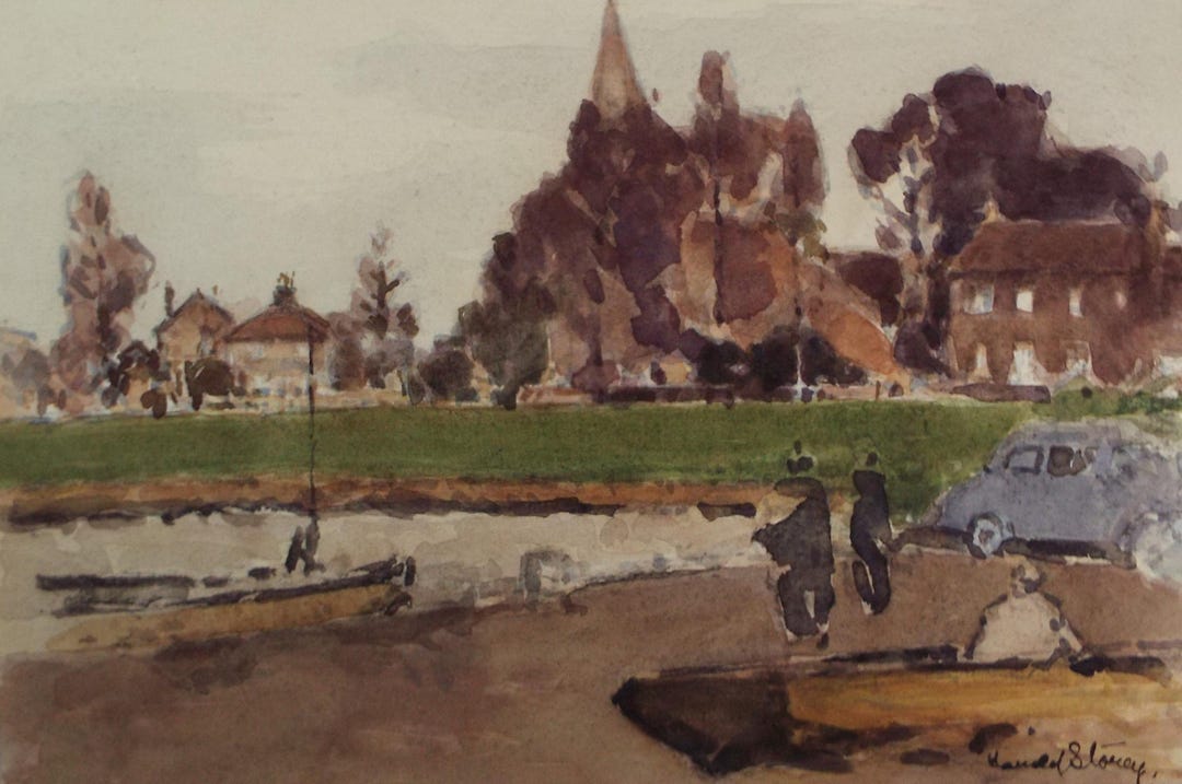 Original Watercolour ,'bosham, Chichester', Harold Storey (1888-1965 ...