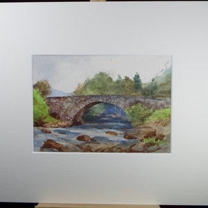 Original Watercolour Sketch, 'stone Bridge Over the River', C1910 ...