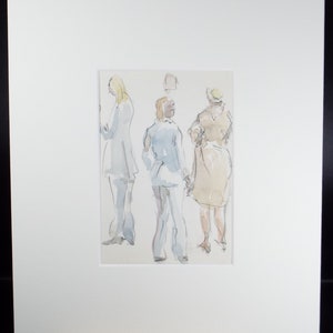 Original Watercolour & Pencil Drawing, 'figure Studies', Hugh Mckenzie ...