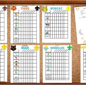 Cub Scout Rank Advancement Charts - Etsy