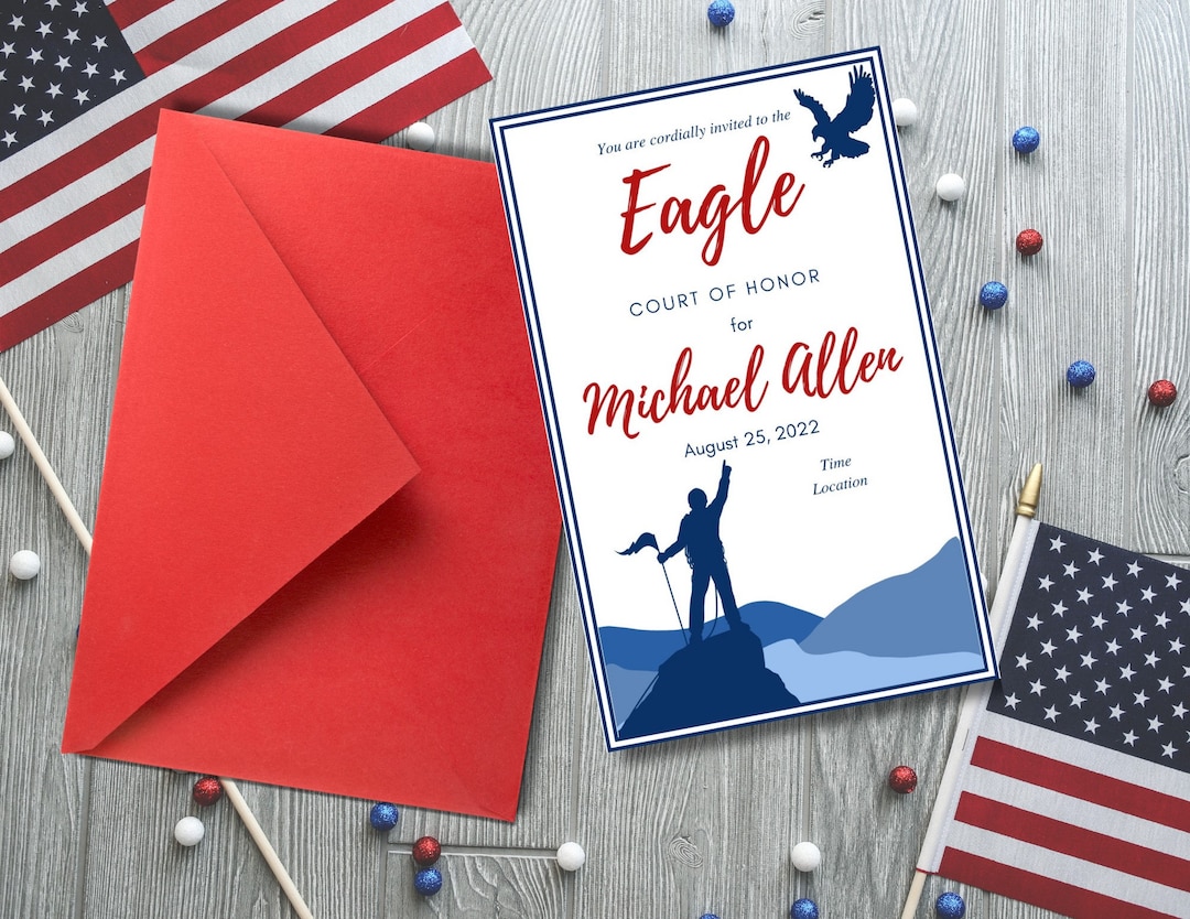 Customizable, Editable and Printable Eagle Scout Court of Honor ...