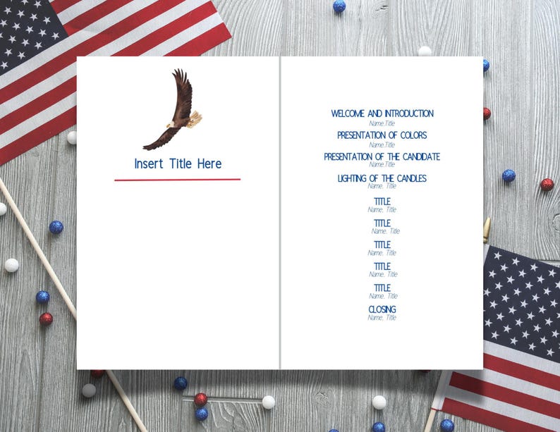 Customizable Printable Court of Honor Program for Individual - Etsy