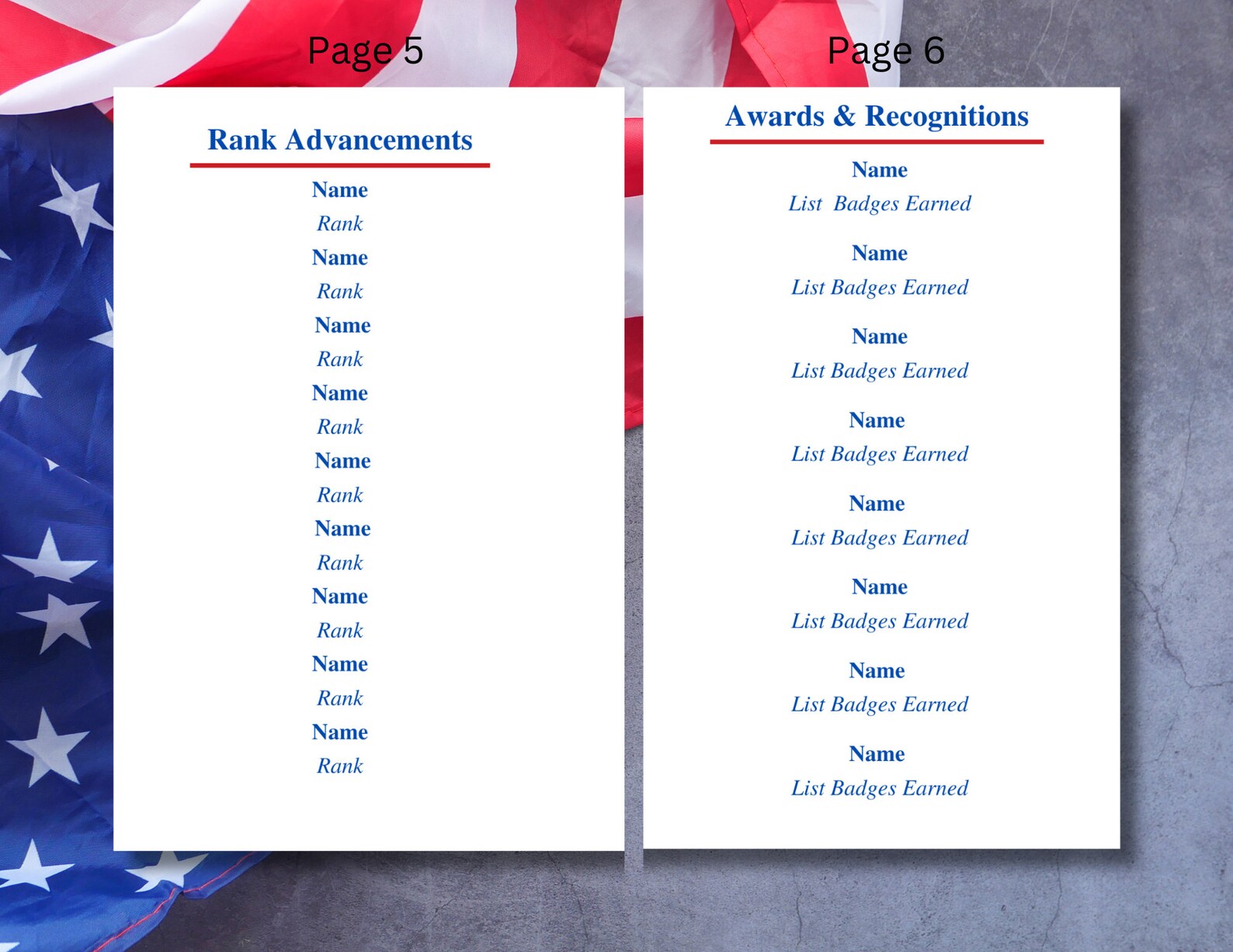 Customizable and Printable Court of Honor Program for Group - Etsy