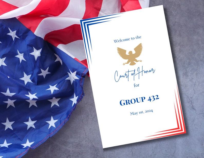 Customizable and Printable Court of Honor Program for Group - Etsy