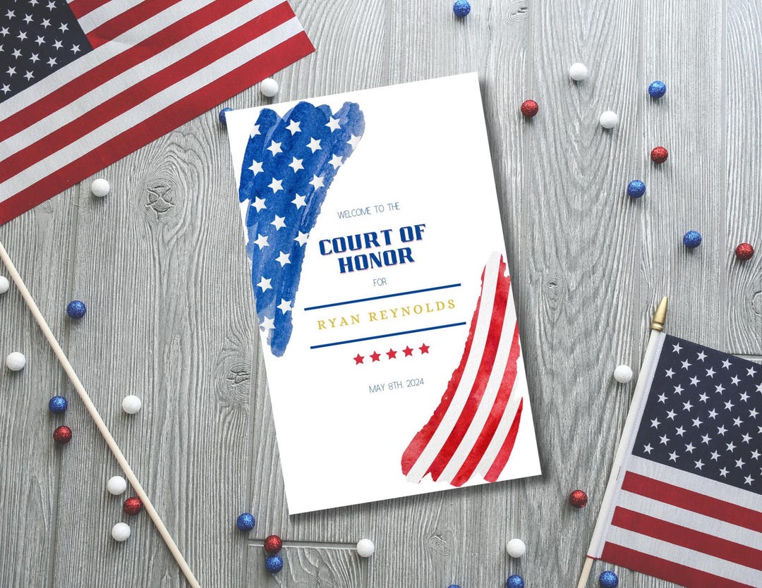 Customizable Printable Court of Honor Program for Individual - Etsy