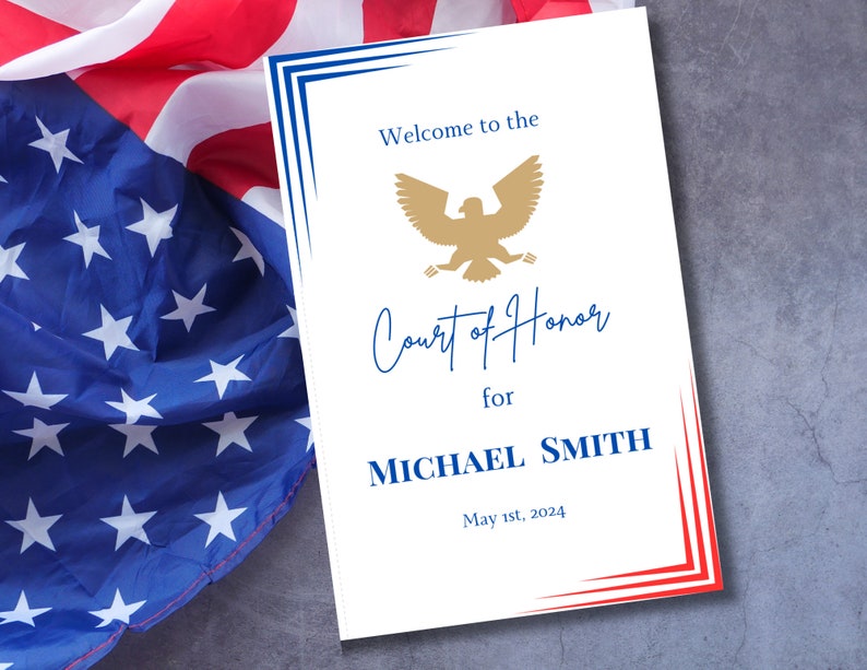 Customizable Printable Court of Honor Program for Individual - Etsy