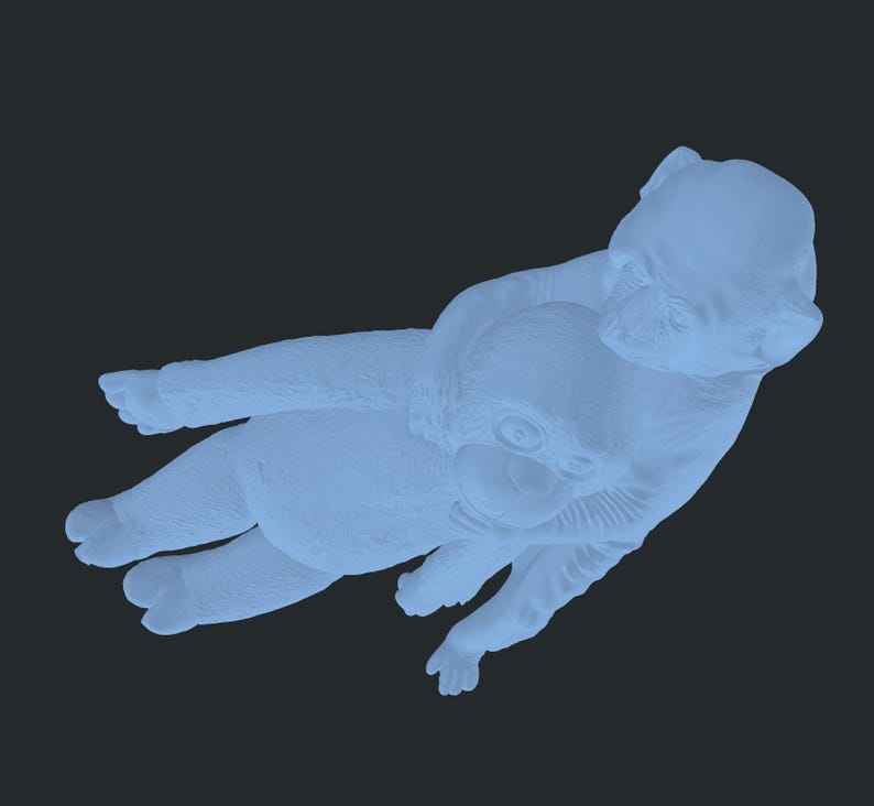 Punch the Monkey – STL File for 3D Printing | Viral Monkey Figure ...