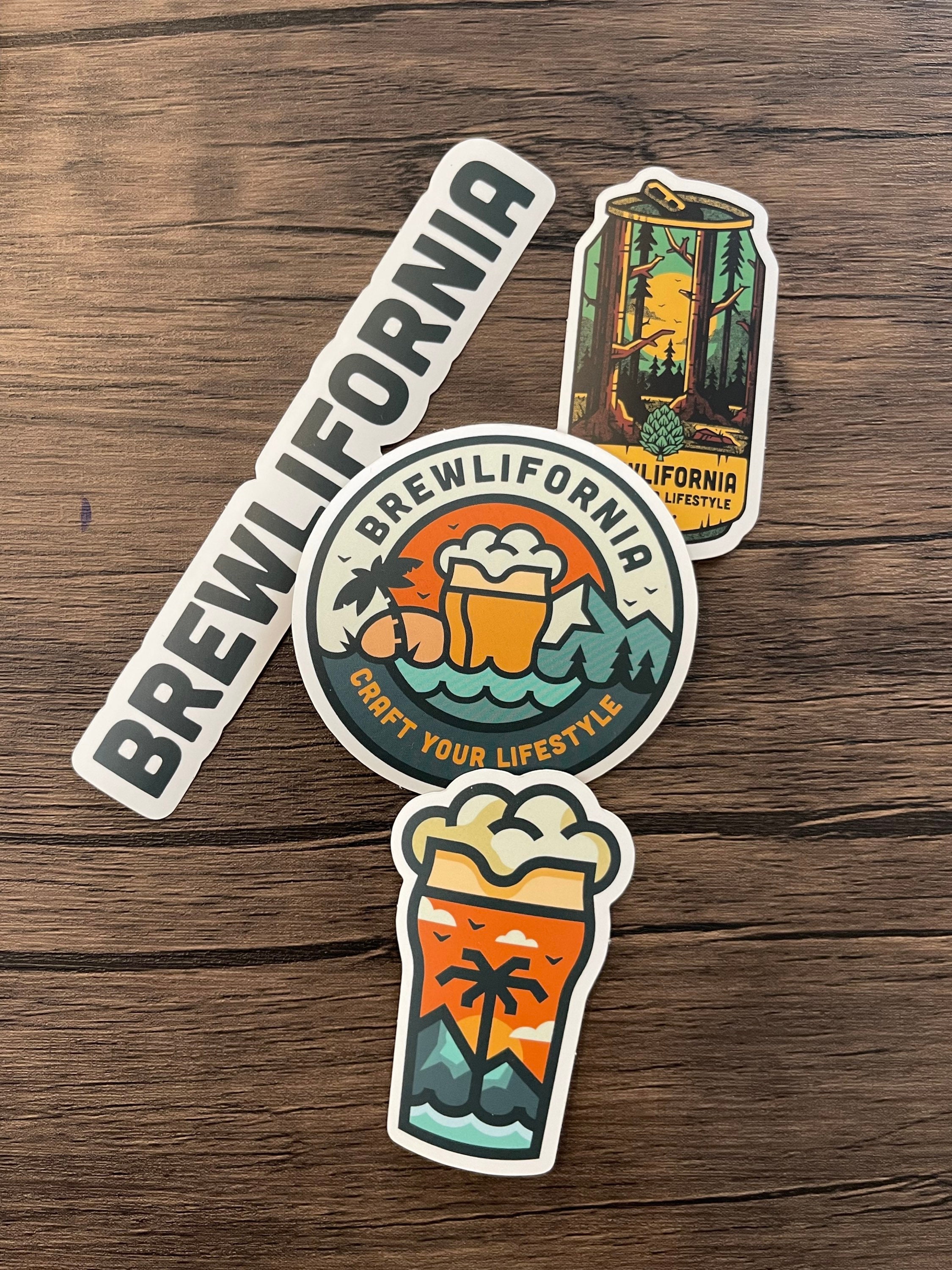 Brewlifornia Sticker Pack / Beer Stickers / Craft Beer - Etsy