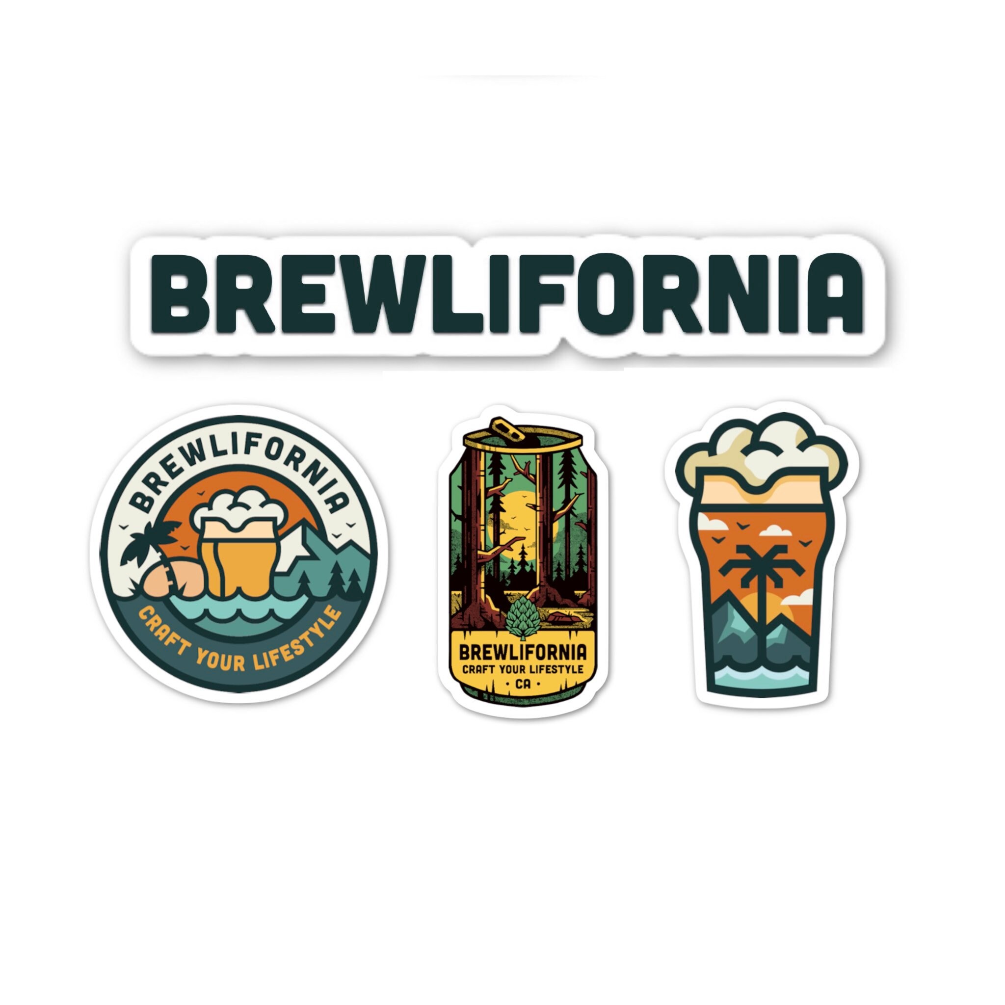 Brewlifornia Sticker Pack / Beer Stickers / Craft Beer - Etsy
