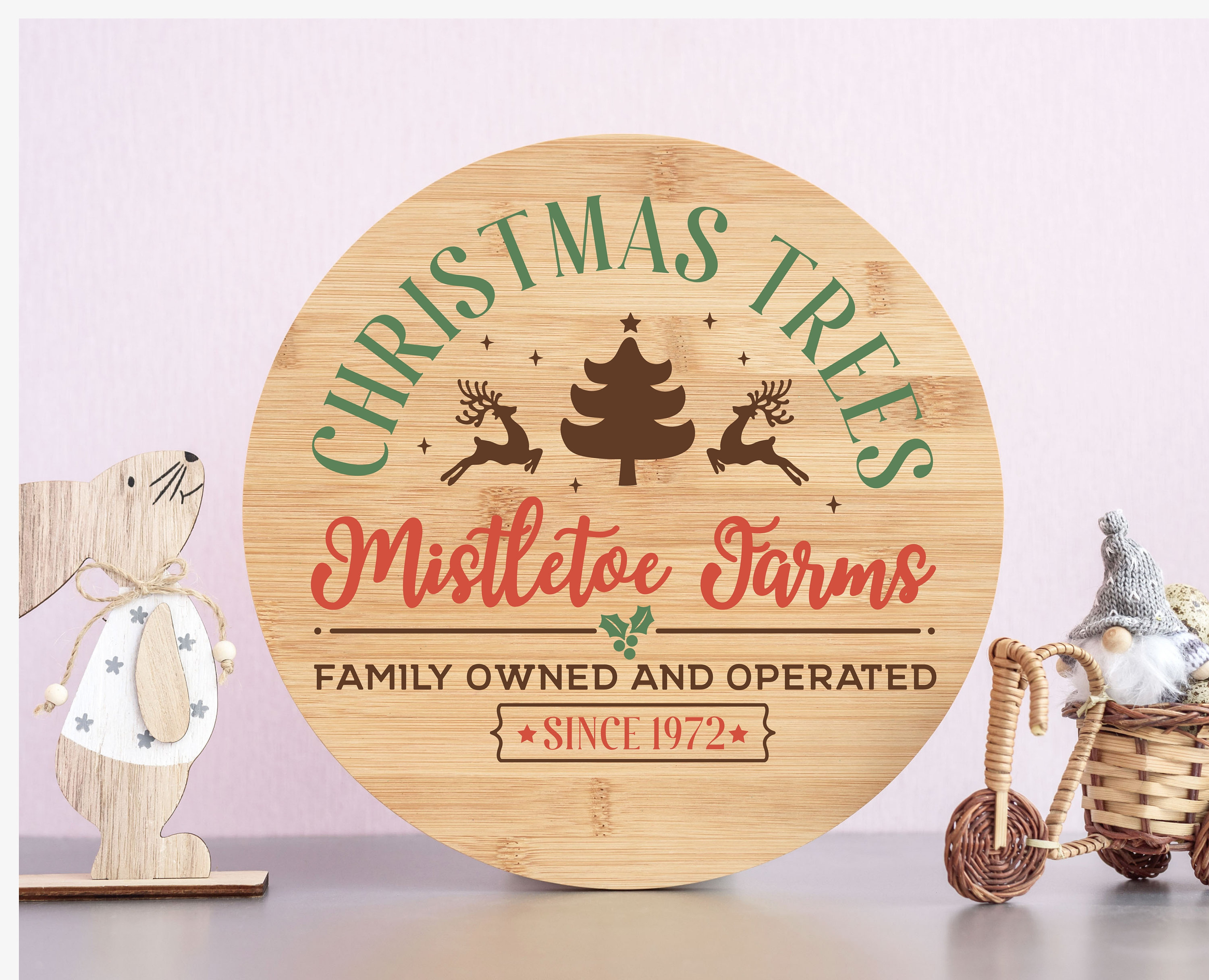 Christmas Trees Sign SVG | Tree Farm Sign | Mistletoe Farms Sign SVG ...