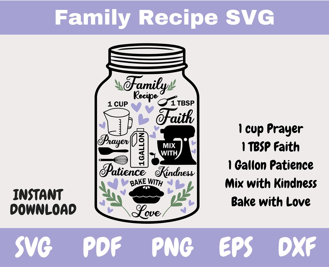 Family Recipe SVG Family Family Reunion Cutting Board - Etsy