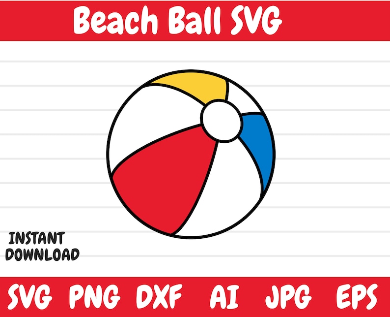Beach Ball SVG | Classic Beach Ball | Fun Ball | Summer Fun | Pool Ball ...