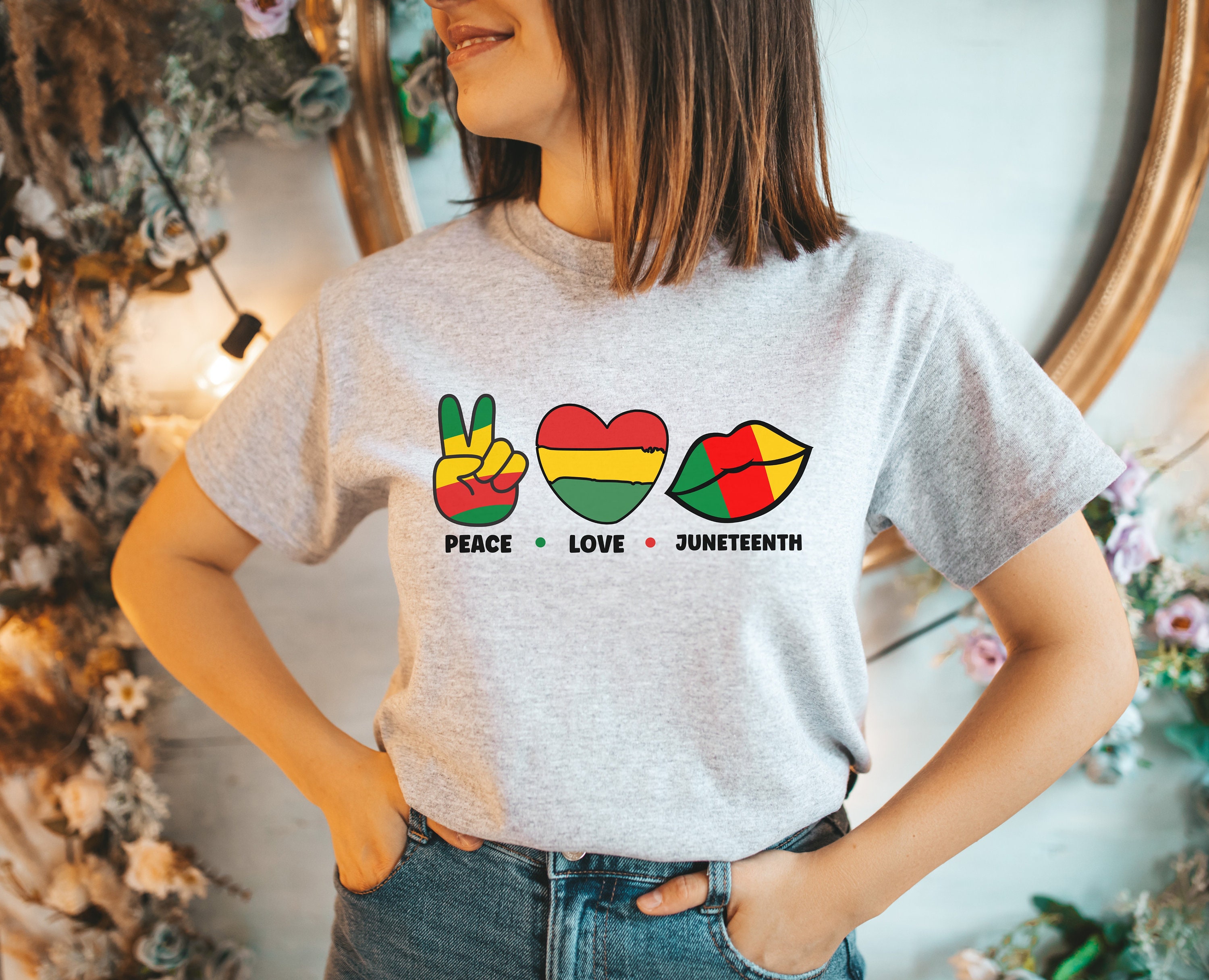 Peace Love Juneteenth PNG Juneteenth Celebration Freedom - Etsy