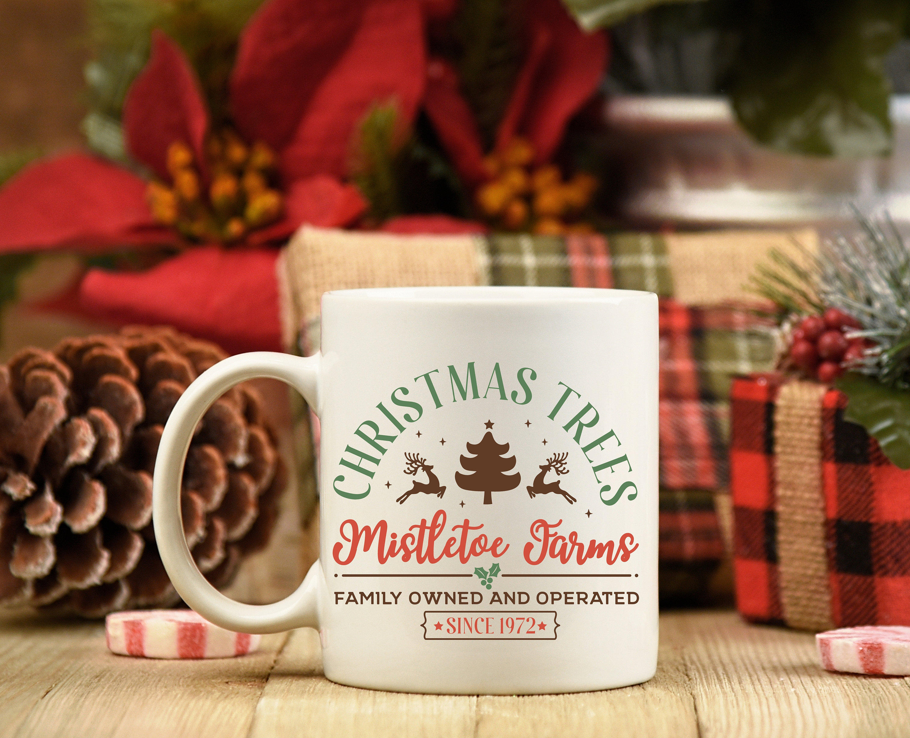 Christmas Trees Sign SVG Tree Farm Sign Mistletoe Farms - Etsy