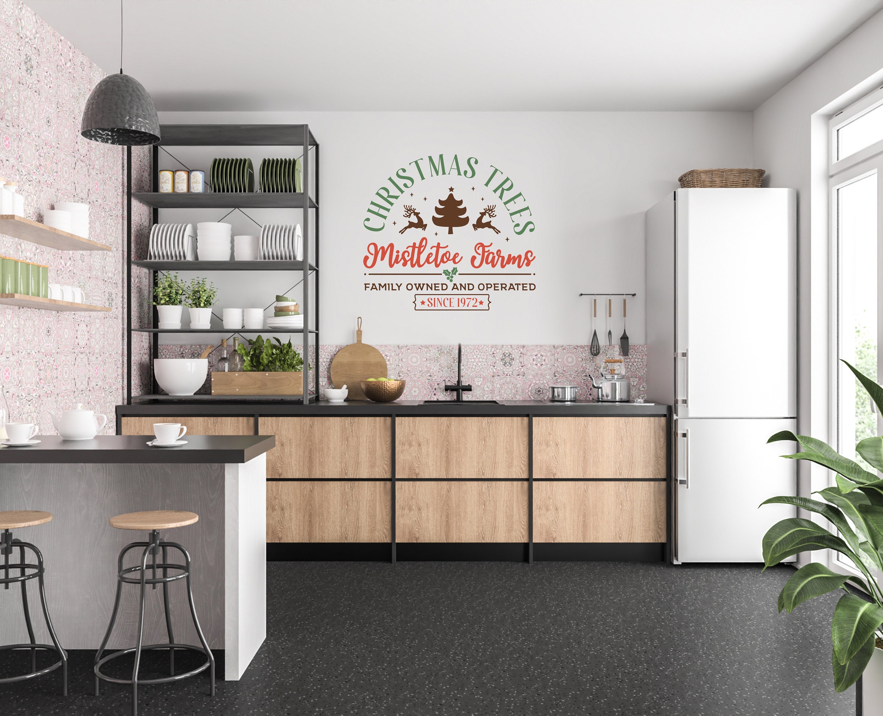 Christmas Trees Sign SVG Tree Farm Sign Mistletoe Farms - Etsy