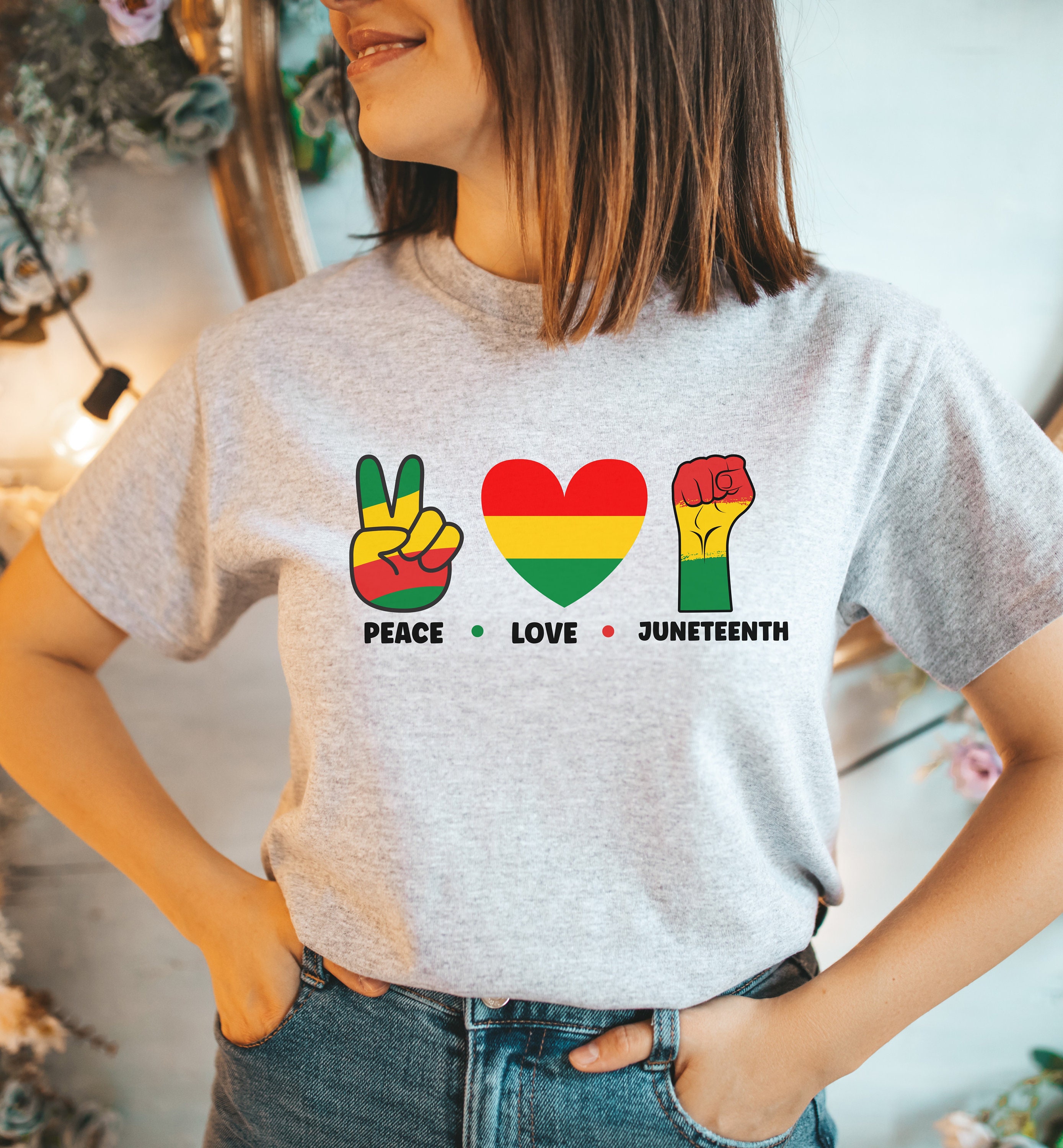 Peace Love Juneteenth PNG Juneteenth Celebration Freedom - Etsy