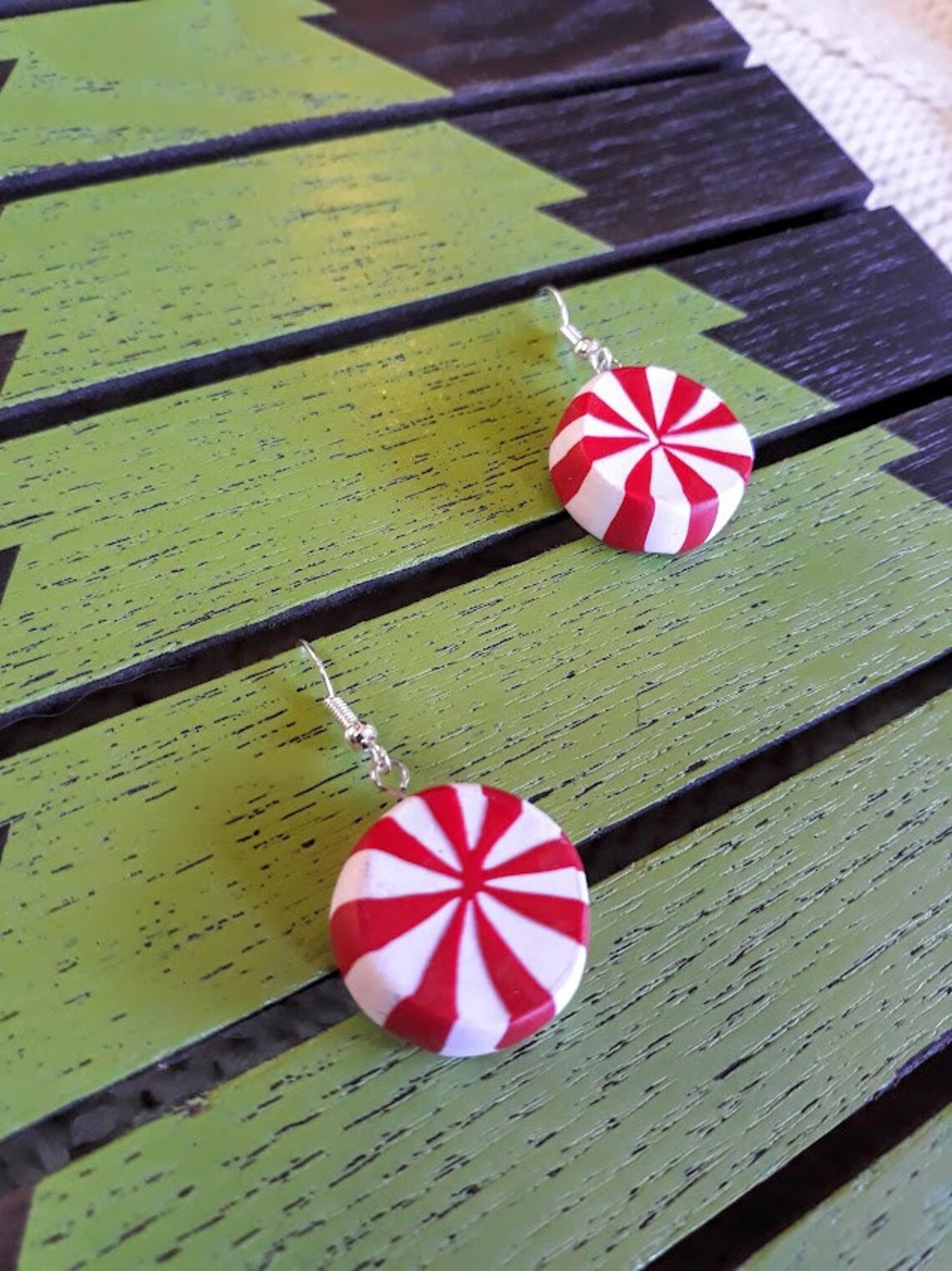 Peppermint Earrings - Etsy