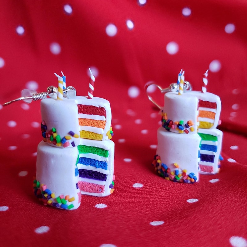 Cake Earrings - Etsy