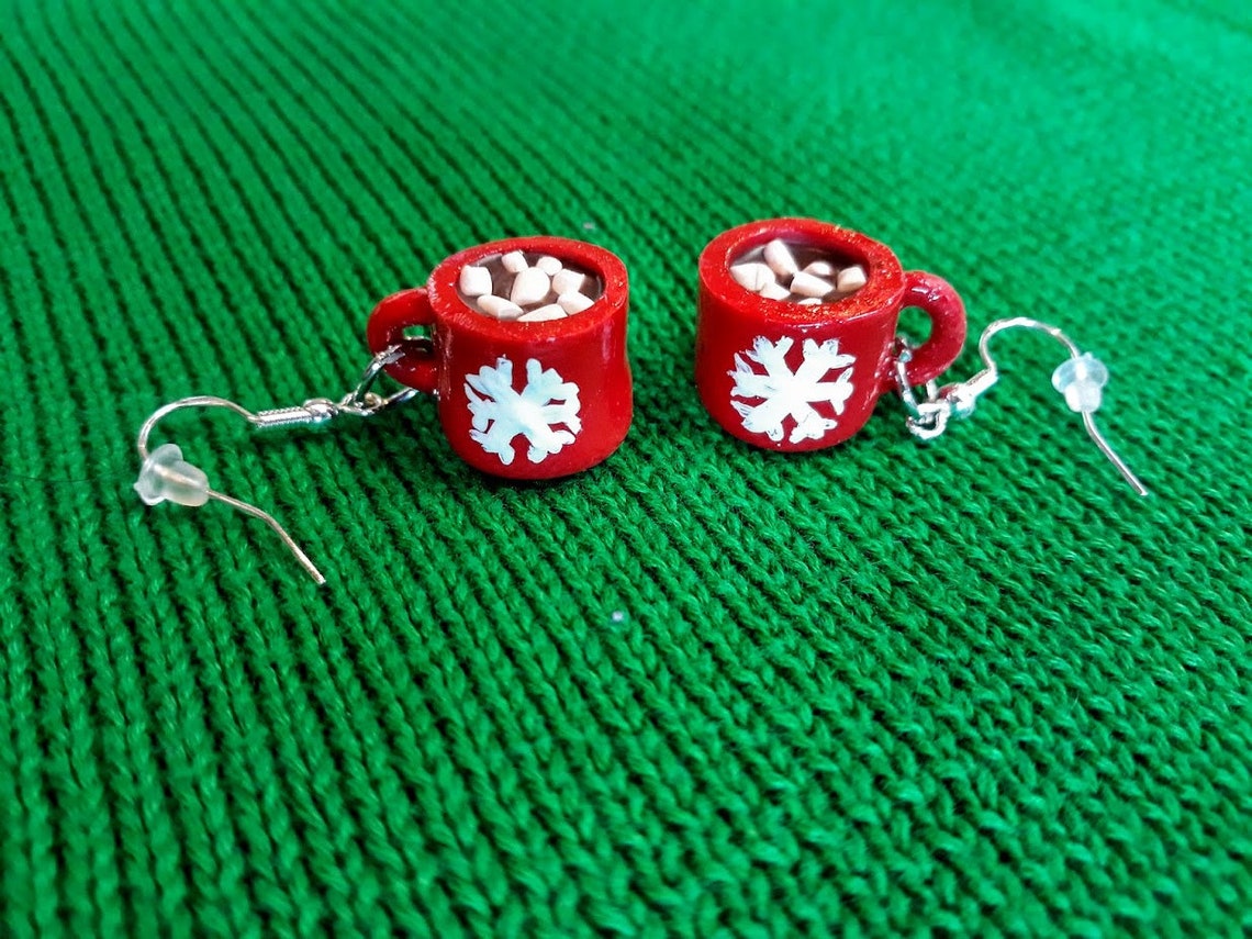 Hot Chocolate Mug Earrings - Etsy