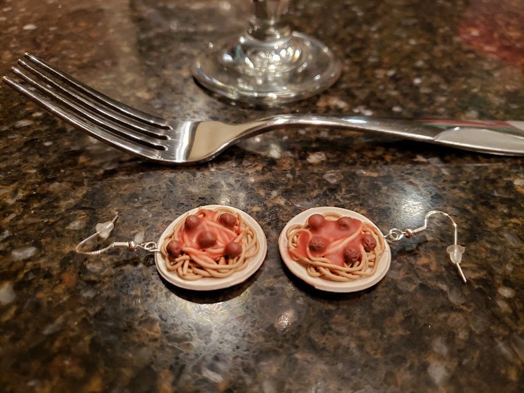Plate of Spaghetti Earrings - Etsy