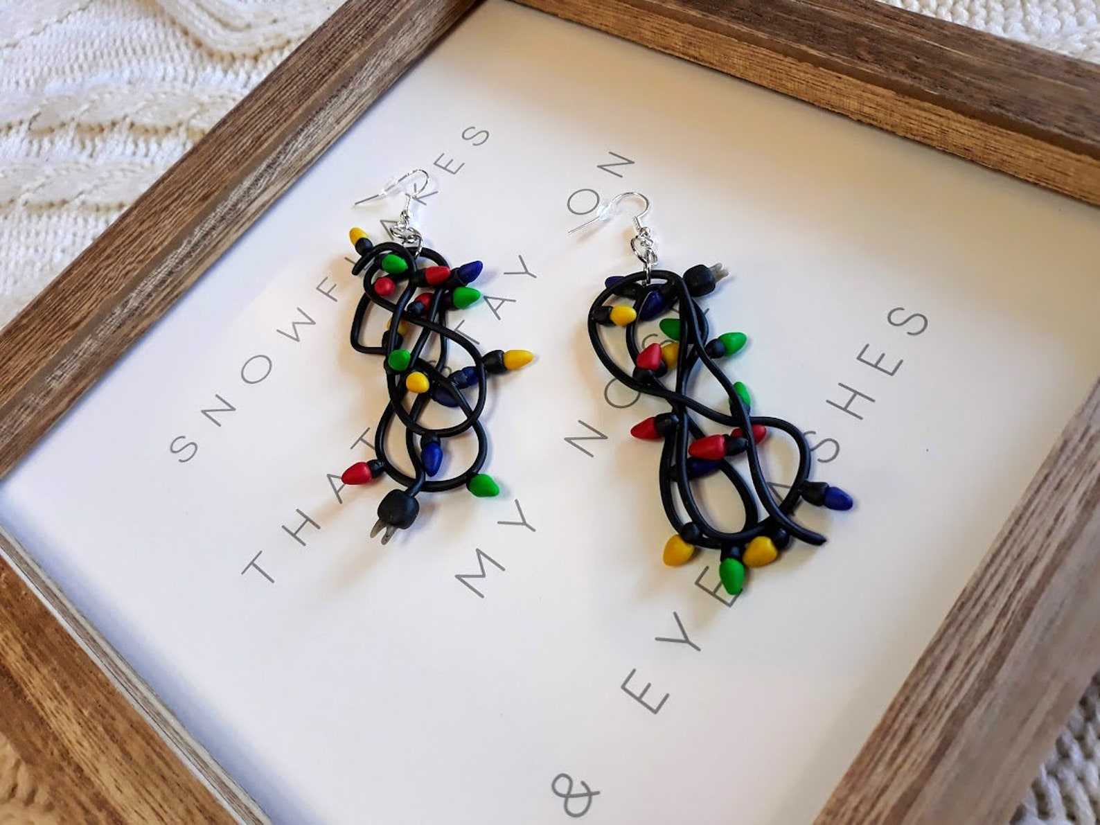 Tangled Christmas Light Earrings - Etsy