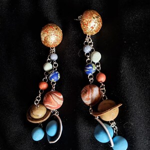 Solar System Space Earrings - Etsy