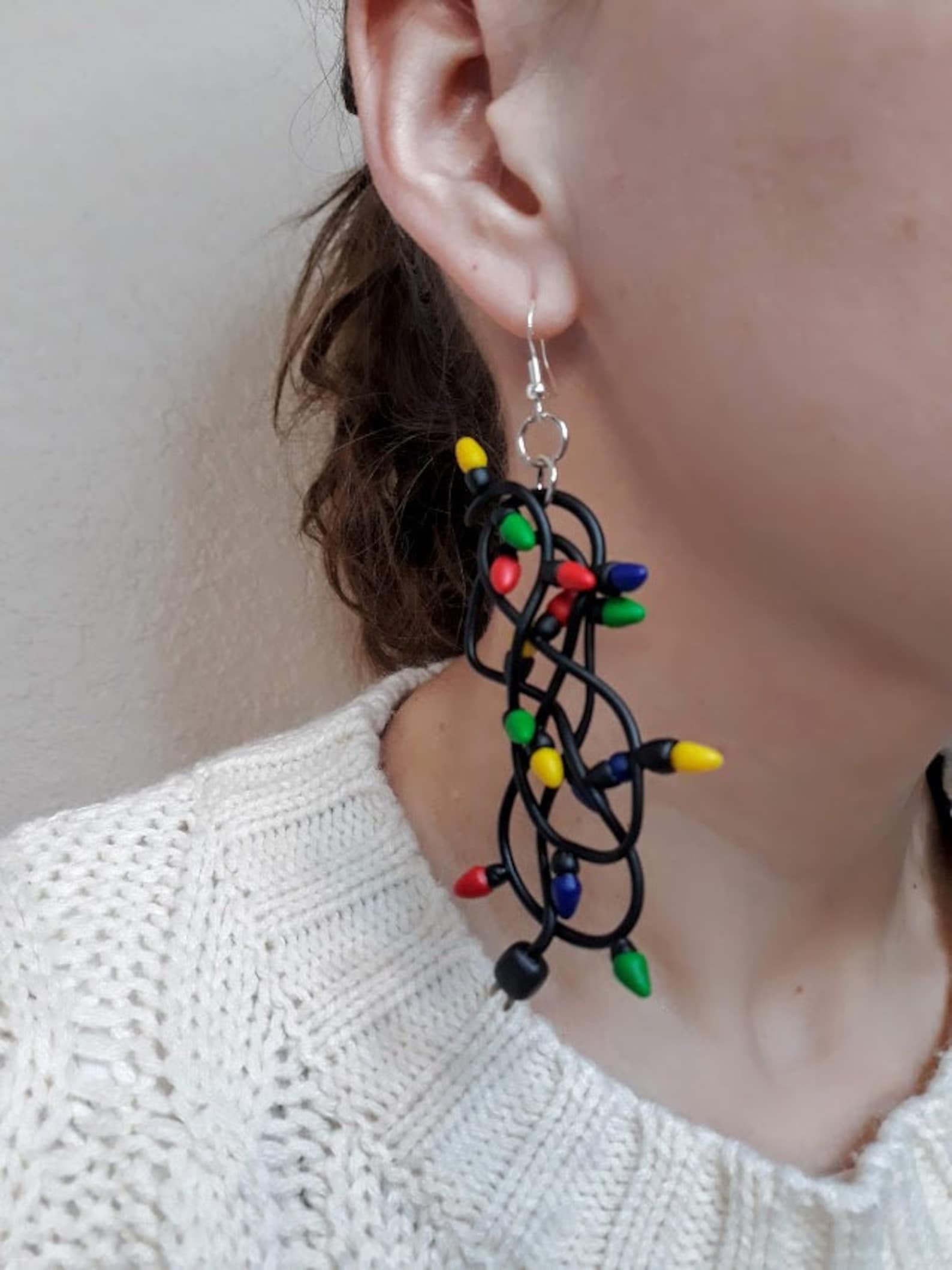 Tangled Christmas Light Earrings - Etsy