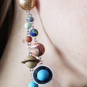 Solar System Space Earrings - Etsy