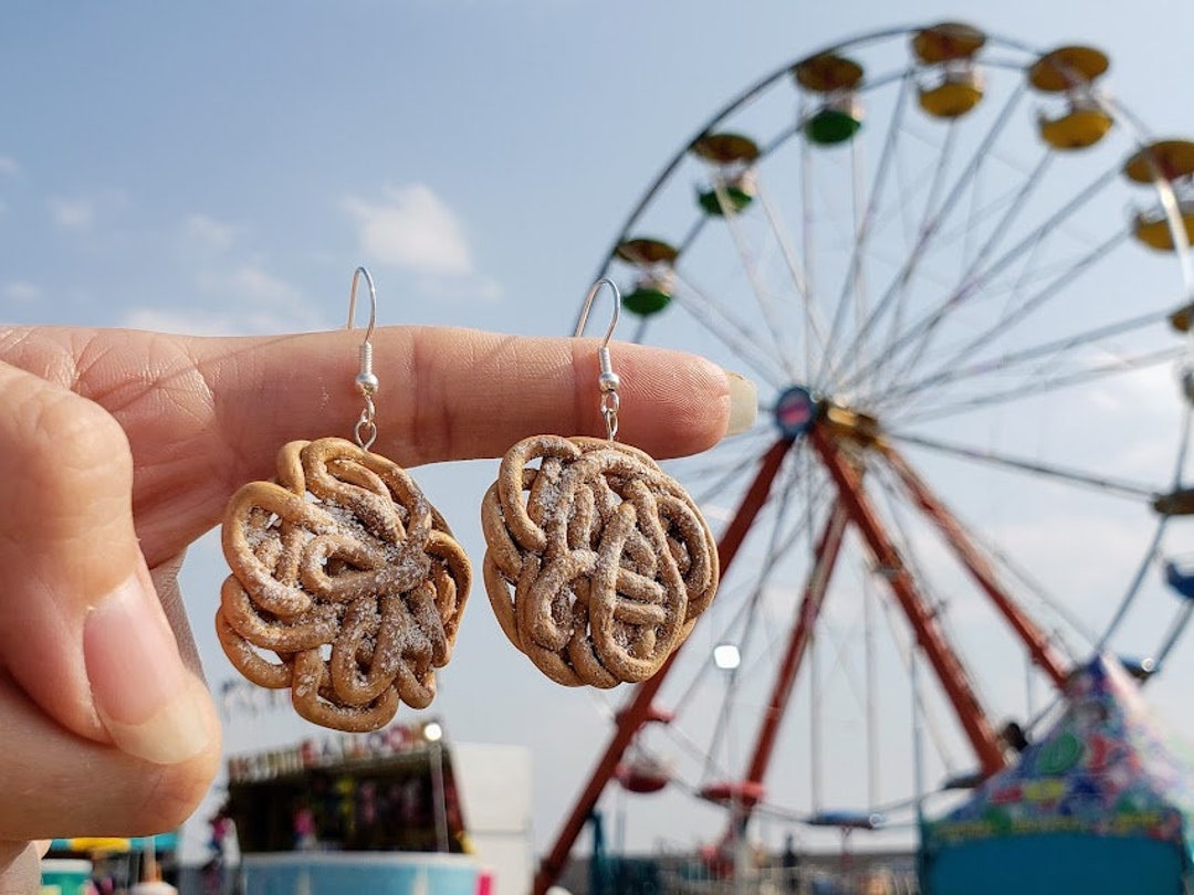 Funnel Cake Earrings - Etsy