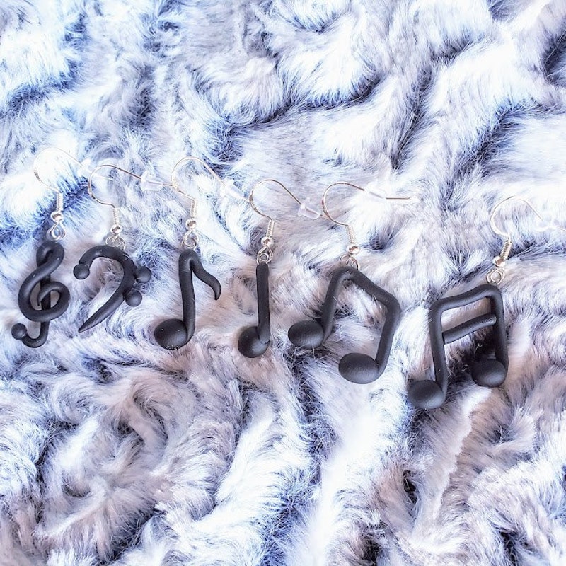 Music Note Earrings - Etsy