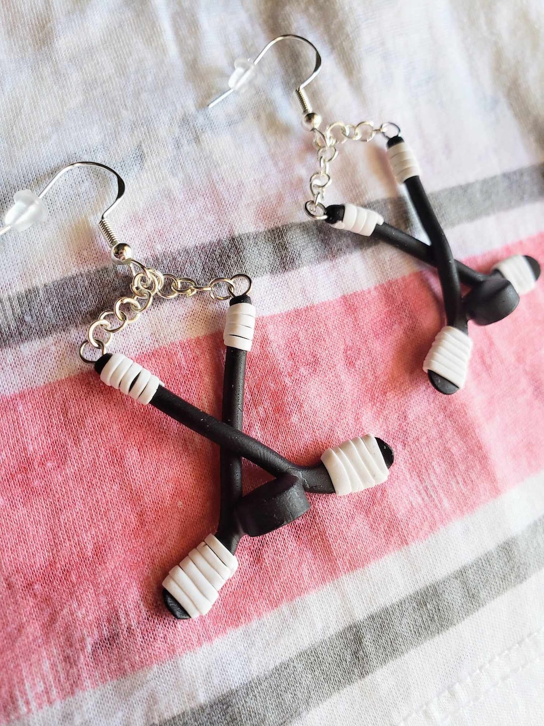 Anpassbare Team Color Hockeyschläger und Puck Ohrringe - Etsy.de