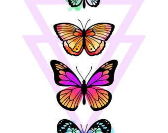 Butterfly Tattoo Flash - Etsy