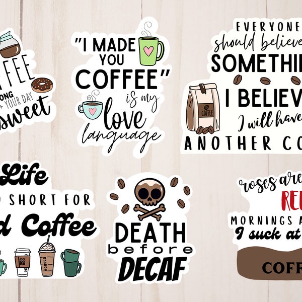 Funny Starbucks Stickers - Etsy