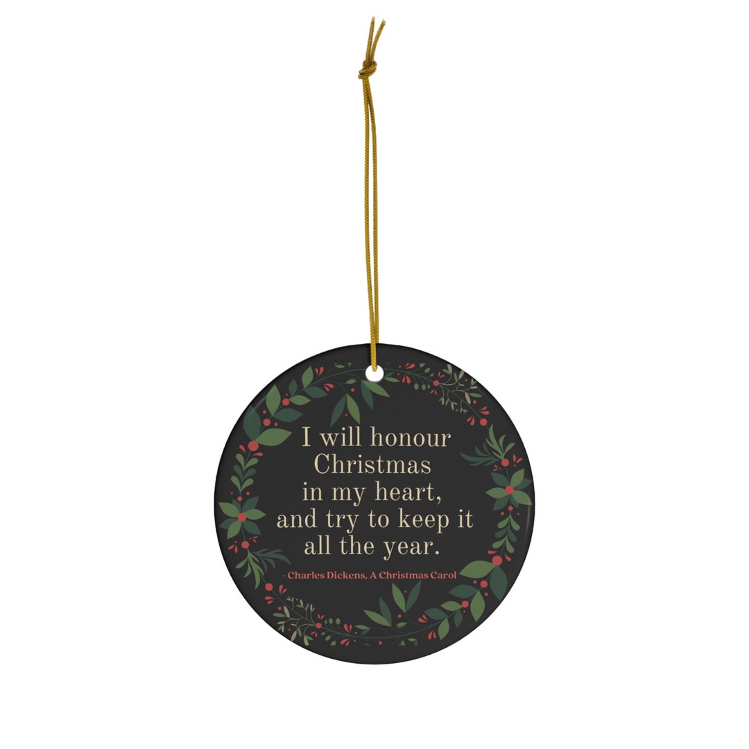 Charles Dickens A Christmas Carol Literary Quote Christmas Ornament - Etsy