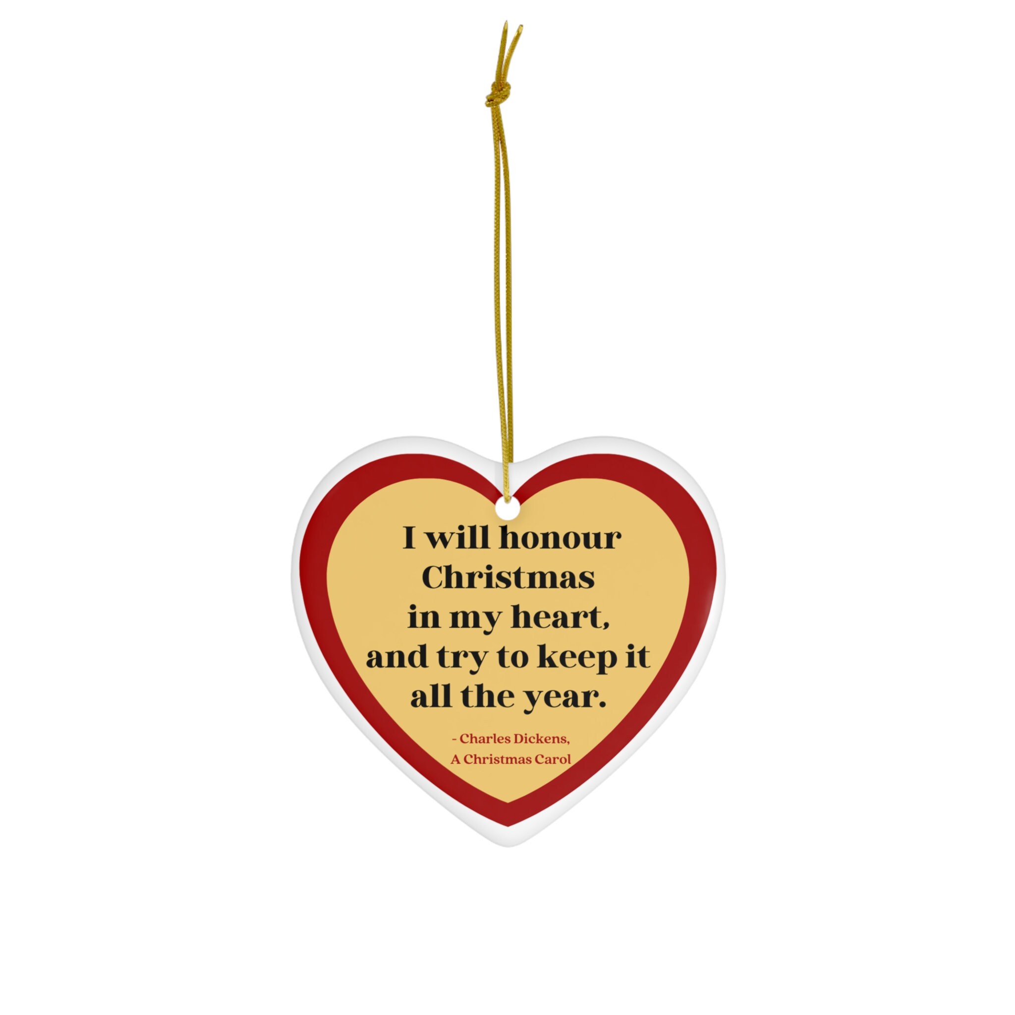 Charles Dickens A Christmas Carol Literary Quote Christmas Ornament - Etsy