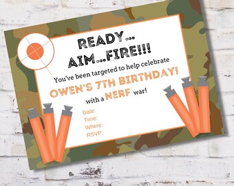 Ready Aim Party Invitation - Etsy