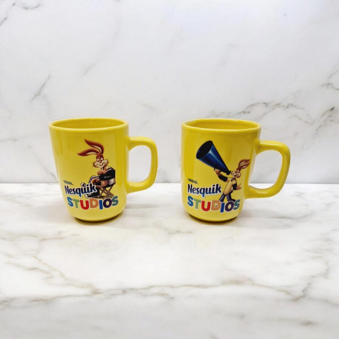 2 Nesquik Nestlé Studios Mugs. Megaphone and Director. - Etsy